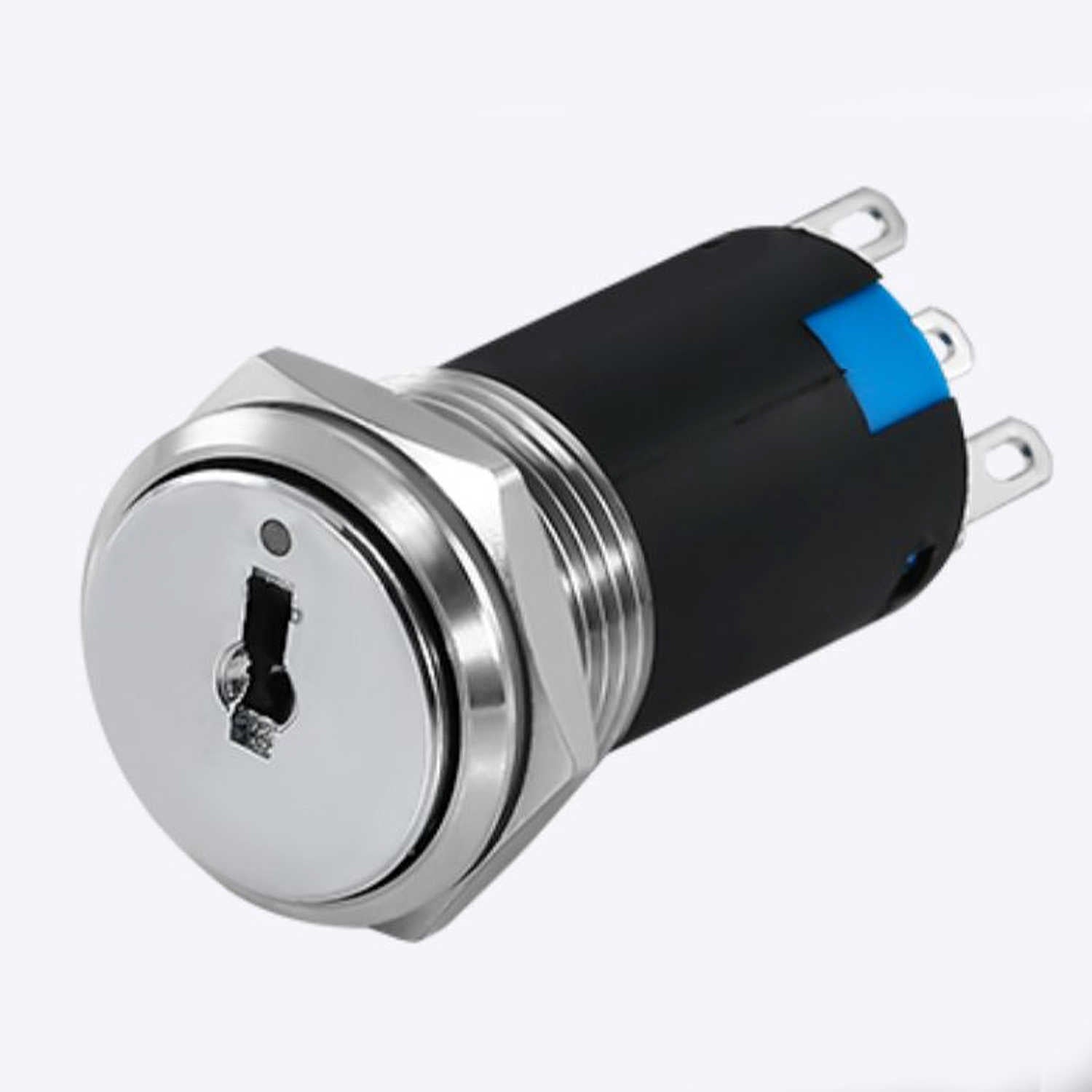 16mm Latching Stainless Steel 2/3 Position Key Switch – APIELE