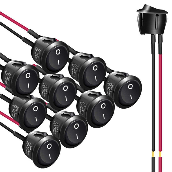 5 Pin Rocker Switch Car-ling es 12V 20A 24V 10A SPST On/Off 3Pin Marine ...
